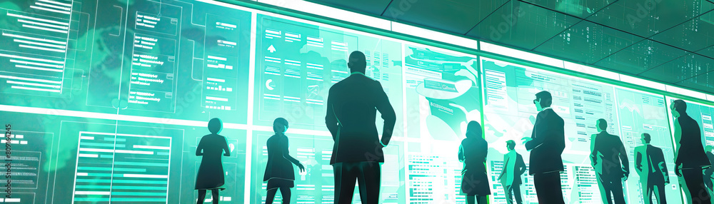 HR Manager's Wall: Displaying organizational charts, job postings, and ...