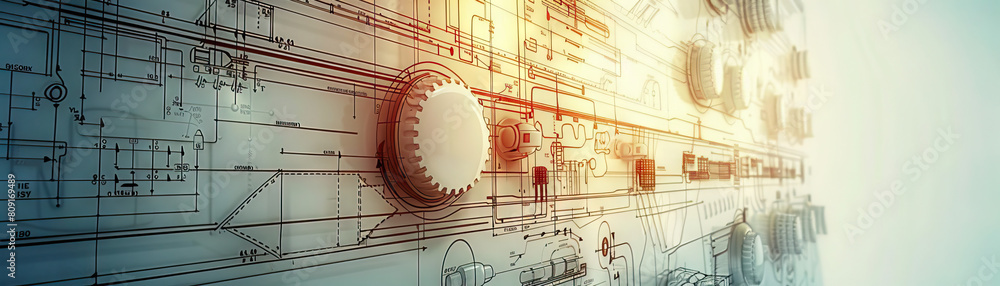 Mechanical Engineer's Wall: Adorned with mechanical drawings, CAD ...