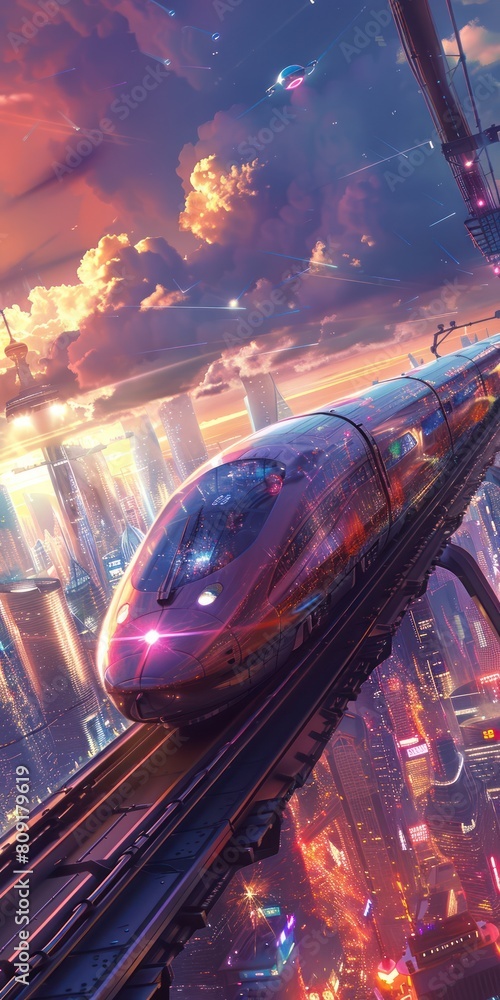 A maglev train is a futuristic mode of transportation that uses ...