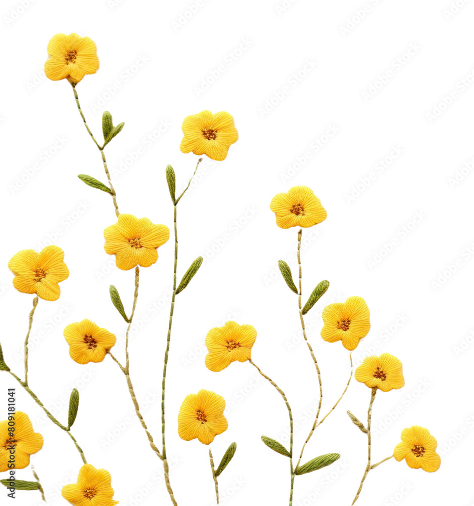 PNG Little Buttercup flowers pattern backgrounds embroidery. Stock ...