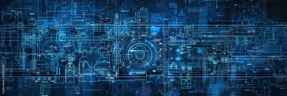 Civil Engineer's Wall: Featuring blueprints of infrastructure projects ...