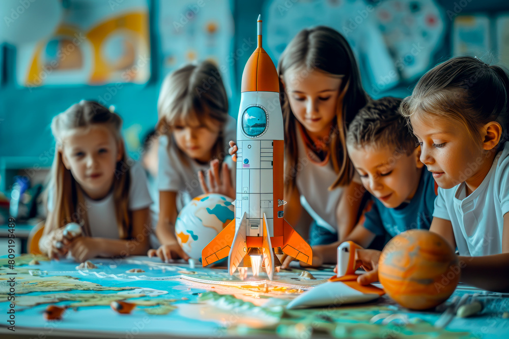 Genius Kids Crafting Cutting-Edge Multiplanetary Space Rocket in STEM ...