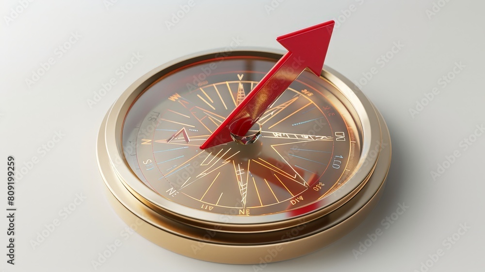 direction for business success, In 3D, a circular semi transparent ...