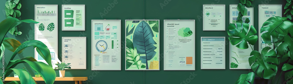 Sustainability Officer's Wall: Adorned with sustainability goals ...