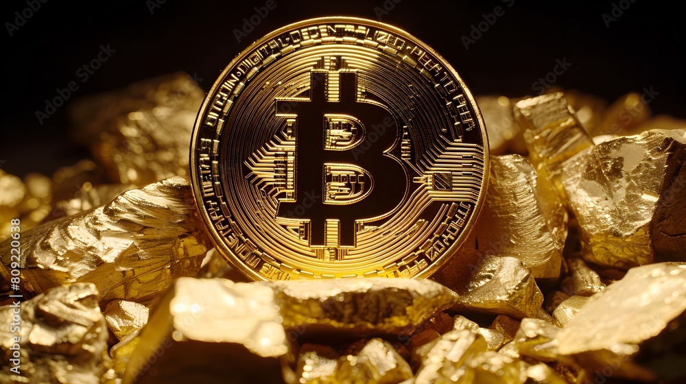 BTC halving 2024 illustrated by breaking Bitcoin, depicting the end and ...