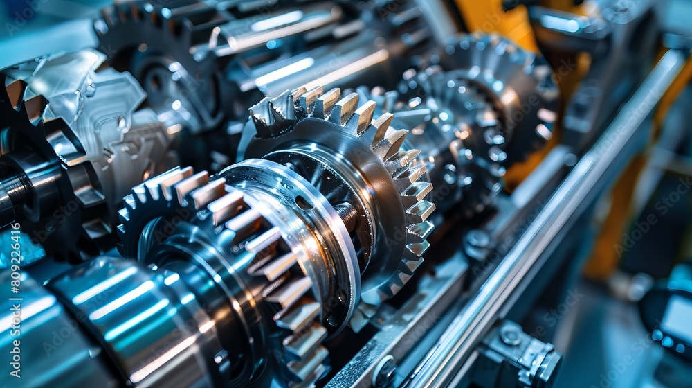 Industrial background featuring engine gear wheels, evoking the essence ...