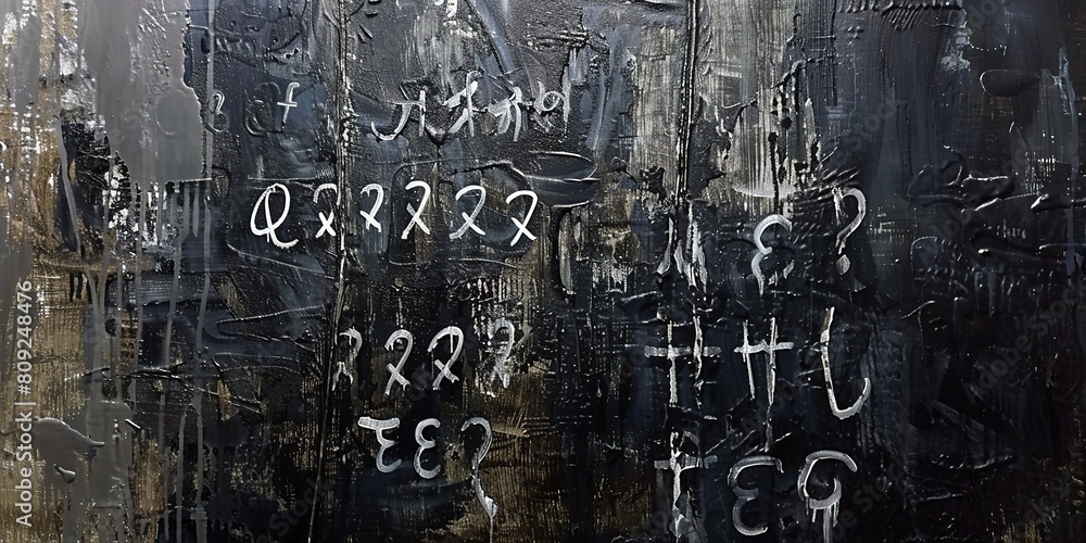 punk rebellious graffiti in dark tone color, grungy wall aerosol ...