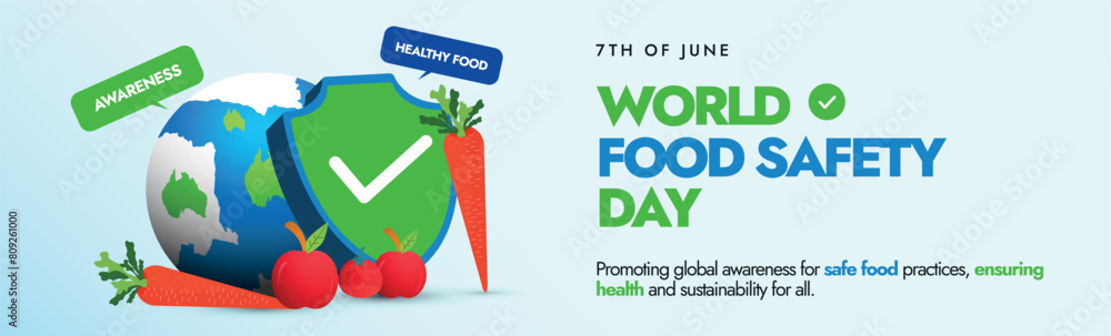 World Food Safety day. 7th June World Food Safety day celebration cover ...