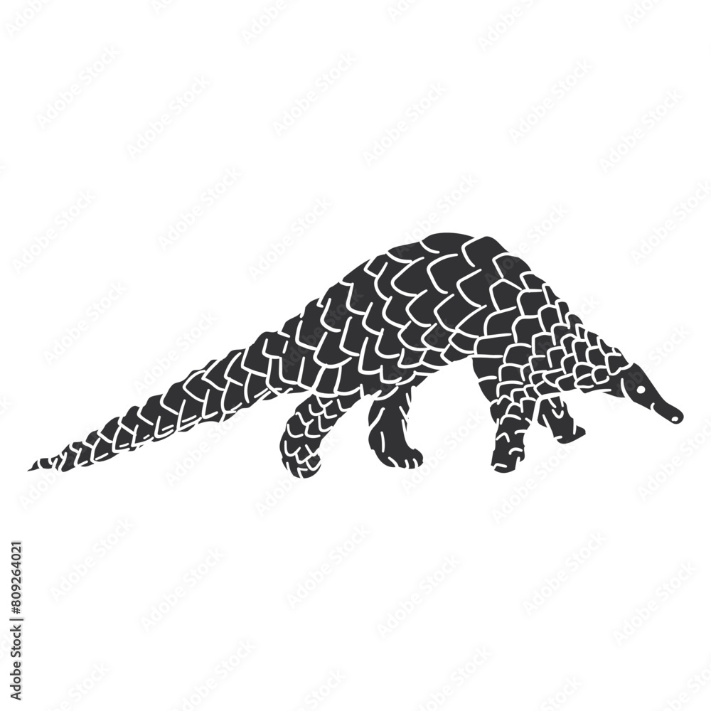 Pangolin Icon Silhouette Illustration. Animals Vector Graphic Pictogram ...