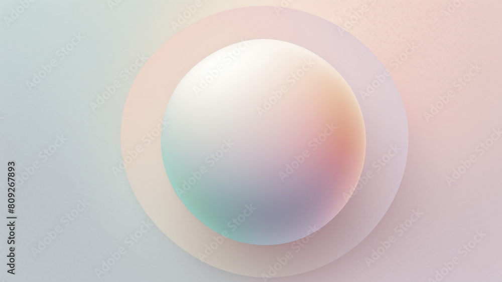 Pastel colored circular sphere, geometric graphic diagram that can be ...