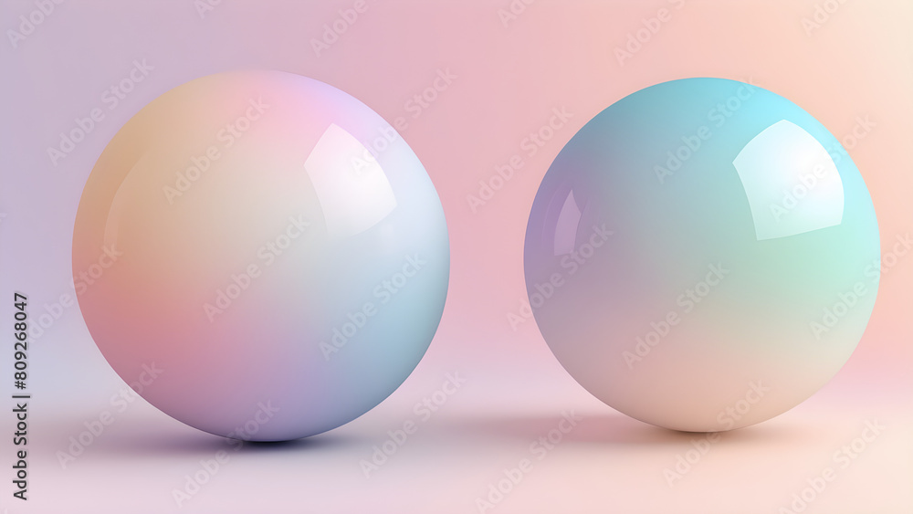 Pastel colored circular sphere, geometric graphic diagram that can be ...