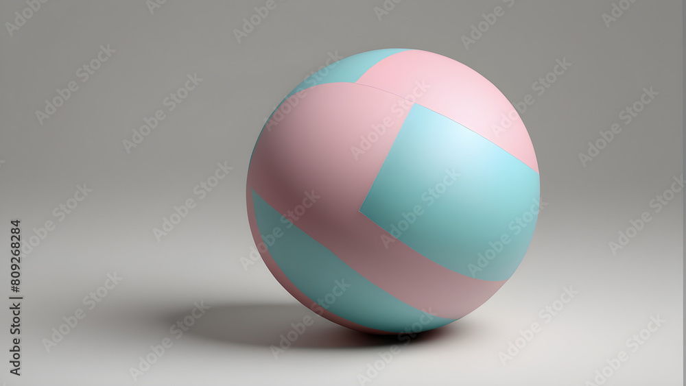 Pastel colored circular sphere, geometric graphic diagram that can be ...