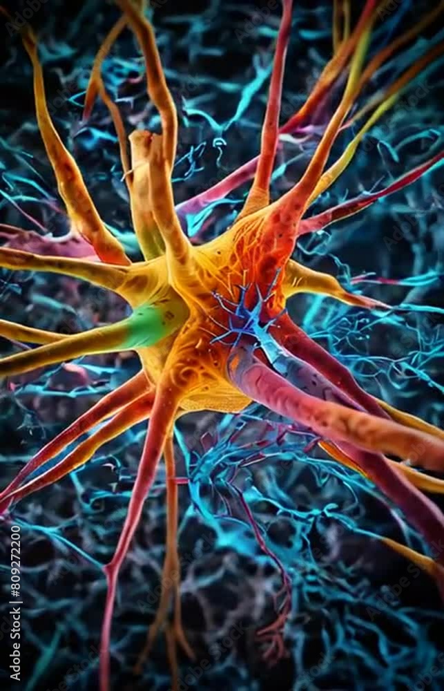 Vidéo Stock Draw a vibrant image of the human brain, showcasing ...