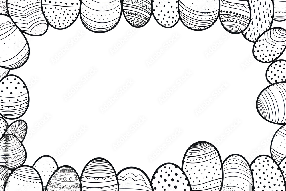 PNG Easter eggs backgrounds drawing sketch. Stock Illustration | Adobe ...