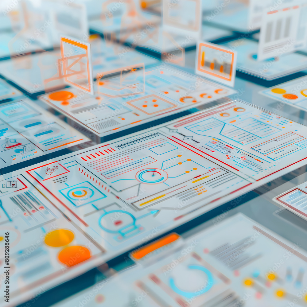 Visual breakdown of the UX design process and challenges Stock Photo ...