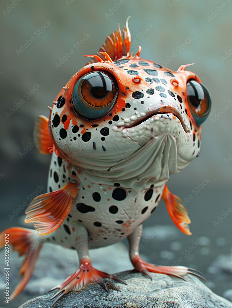fish, 3D, illustration, children, underwater, ocean, sea, colorful ...