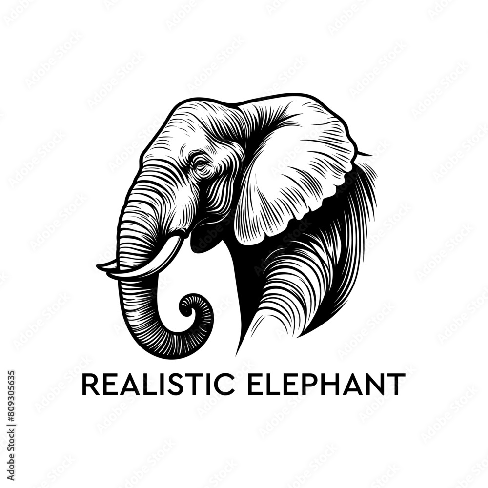 elephant outline illustration, black elephant art, elephant outline ...