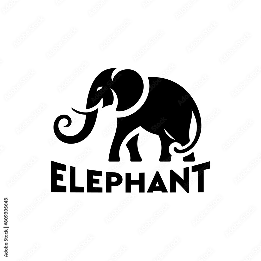 elephant outline illustration, black elephant art, elephant outline ...