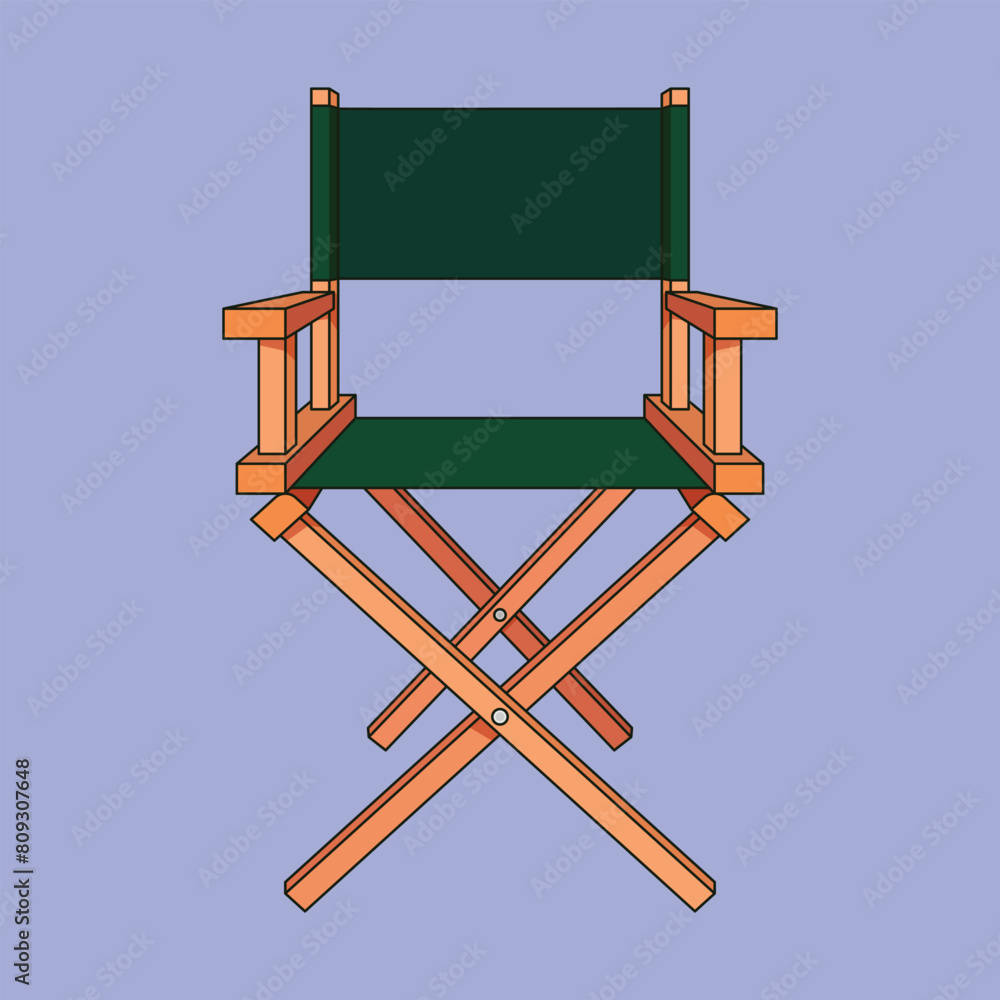 Director chair icon vector. Cinema Director movie chair illustration. wooden film chair Stock ...