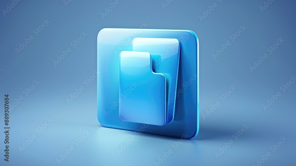 Light Blue Folder Icon for Operating Systems Stock Illustration | Adobe ...