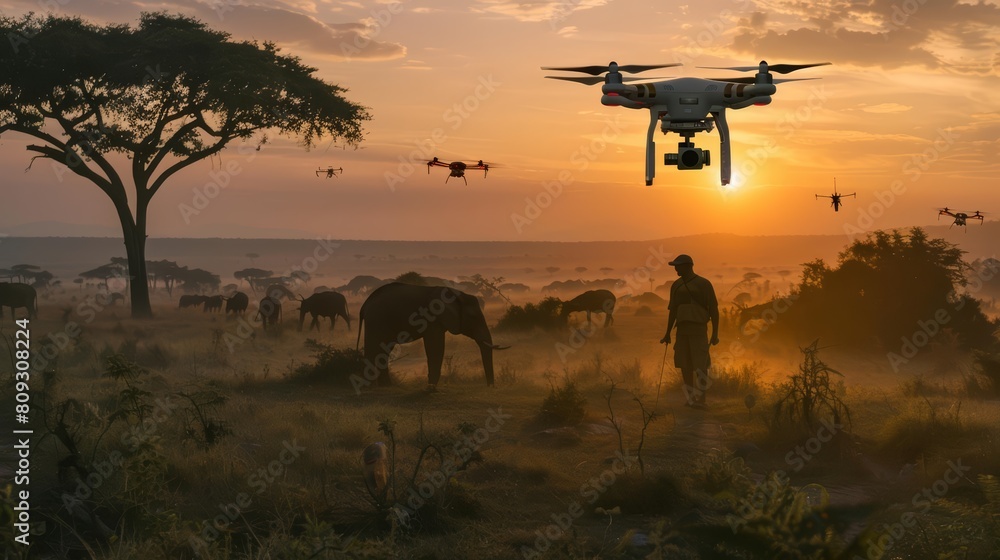 Drones equipped with AI photograph wildlife in remote areas, streaming ...