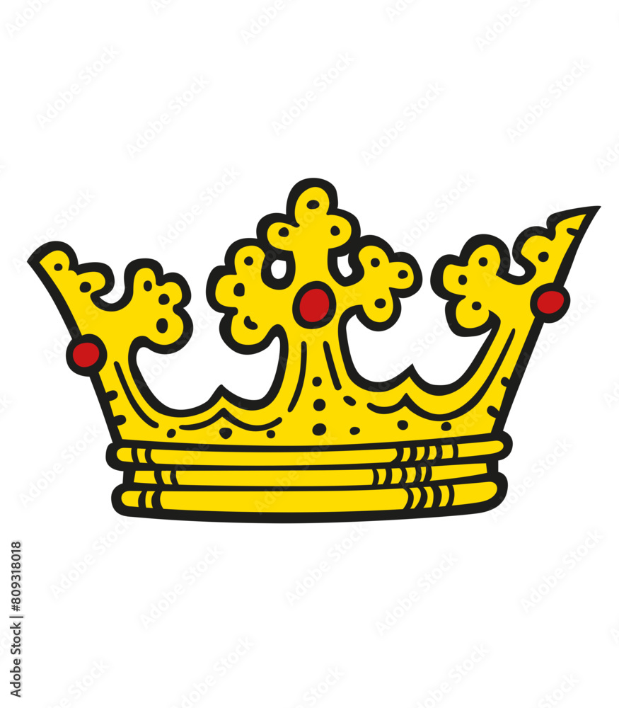 Set Of 3d Golden Crown Icons Royals Crown Symbol Collection Crown
