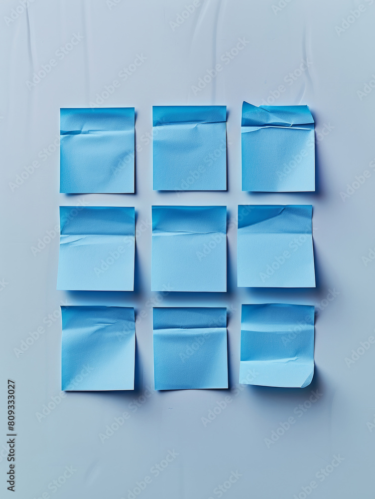 Sticky notes, board and ideas for creativity with isolated for planning ...