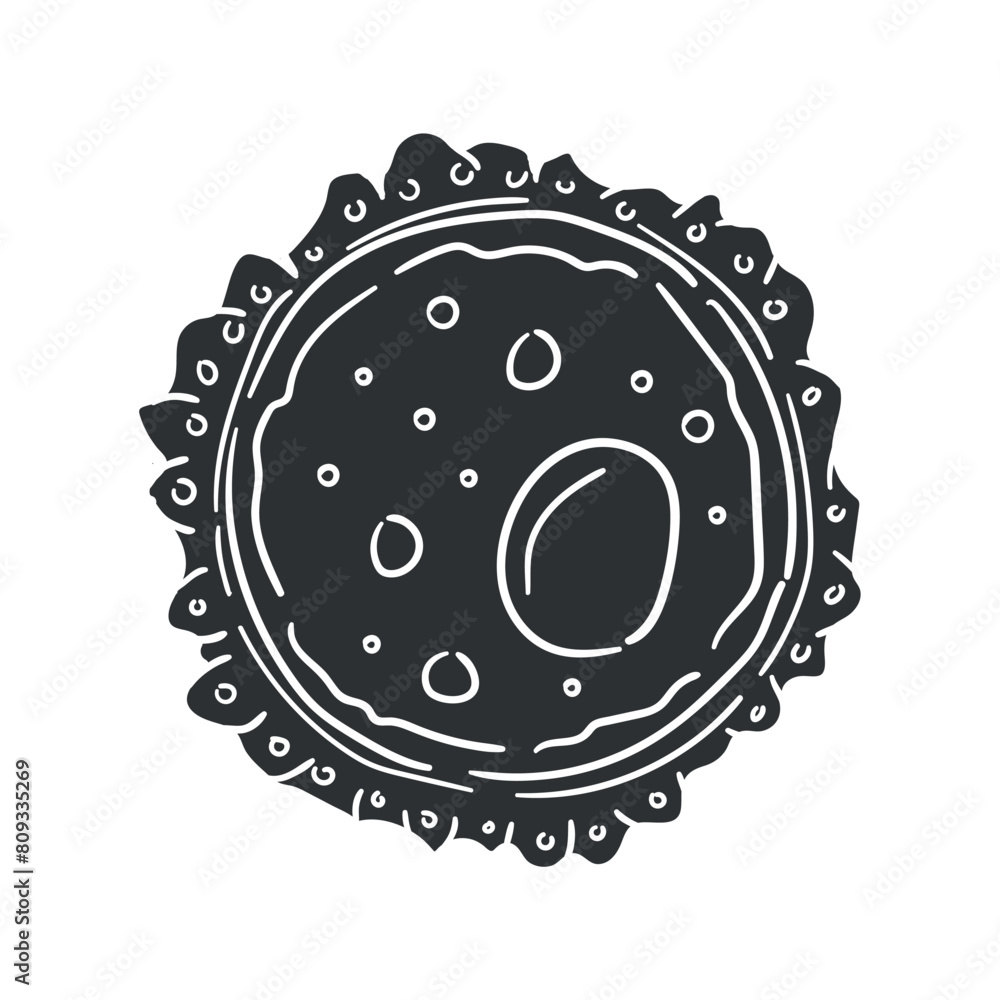 Ovul Icon Silhouette Illustration. Human Body Vector Graphic Pictogram ...