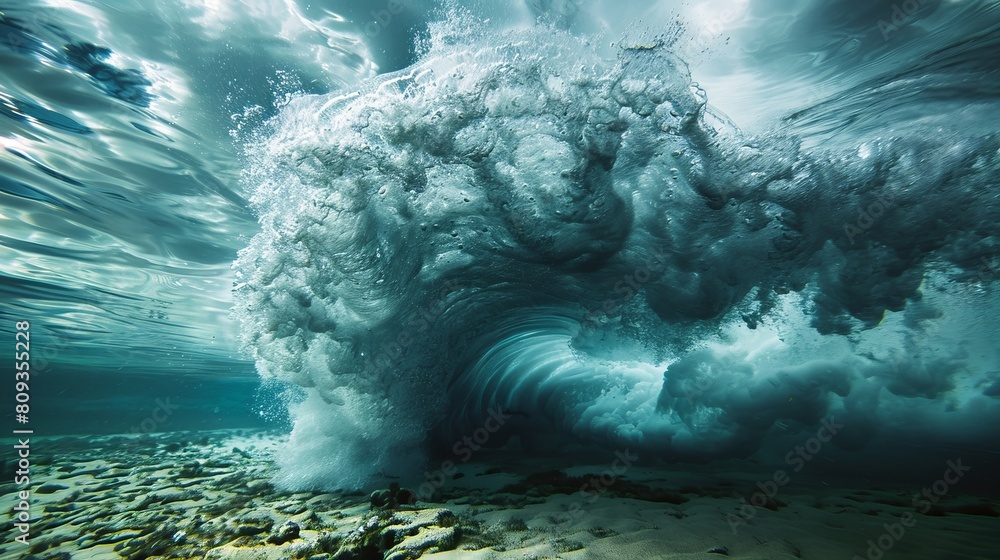 Underwater Tornado Stock Illustration | Adobe Stock