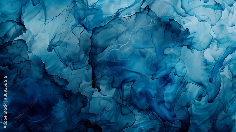 Alcohol ink background with fluid texture, deep blue colors gradient ...