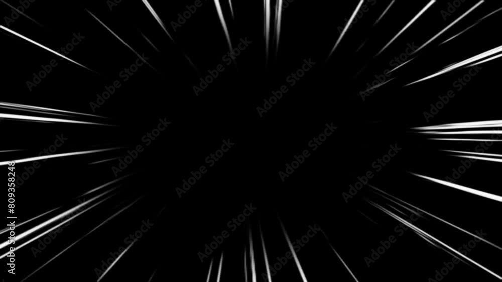 japanese anime speed line. Moving zoom speed line with transparent ...