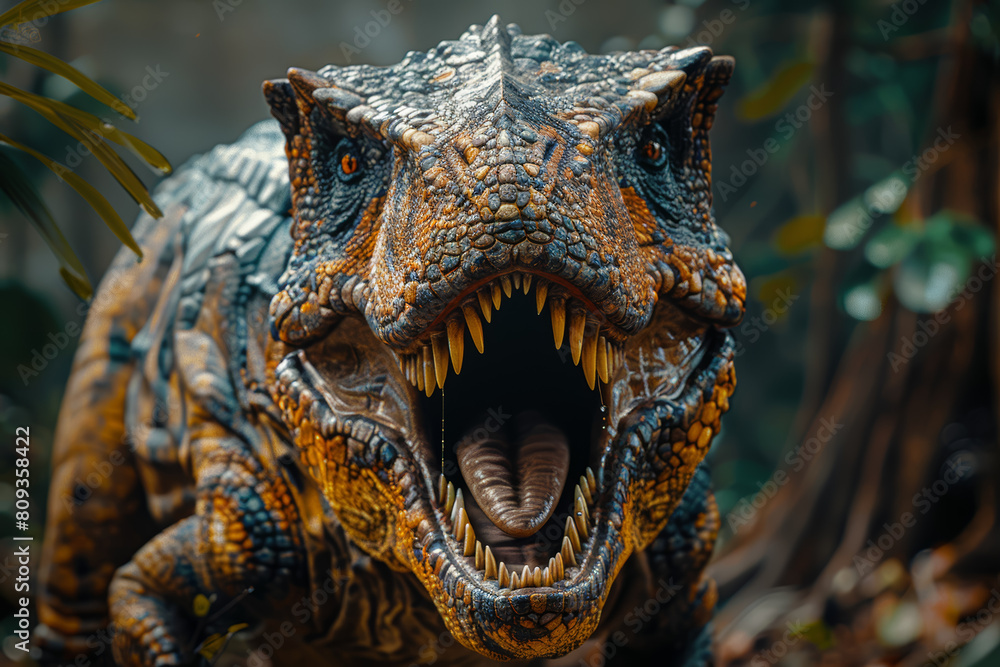 A formidable Giganotosaurus, with its massive size and powerful bite, challenging even the ...