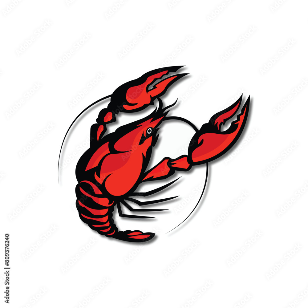 Illustration vector graphic of Red Hot Crayfish (crawfish), The perfect ...