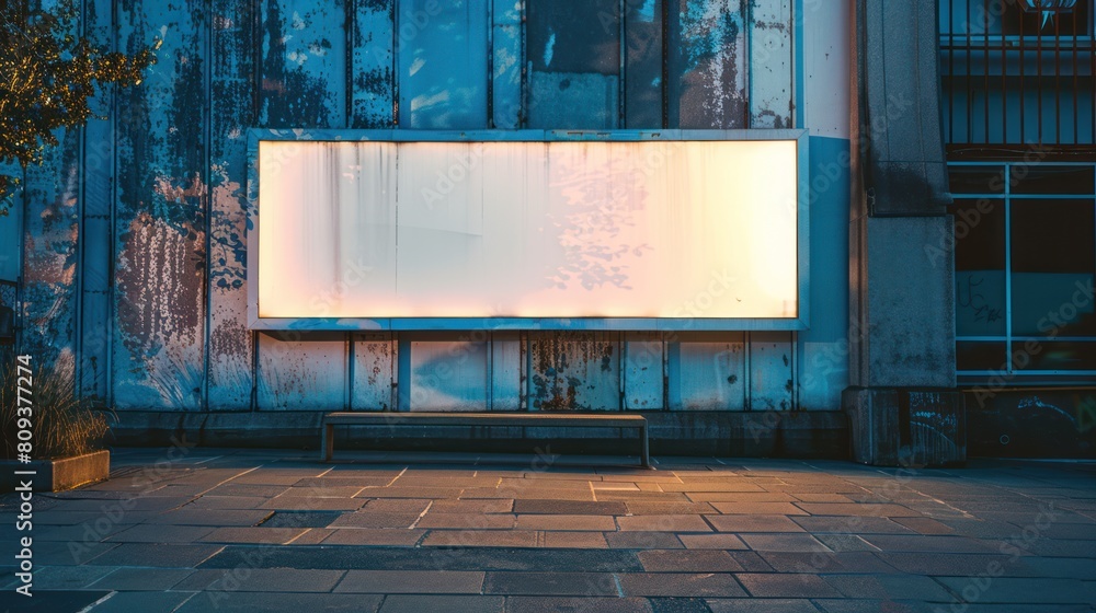 Blank Public Advertising Board with Copy Space for Commercial ...