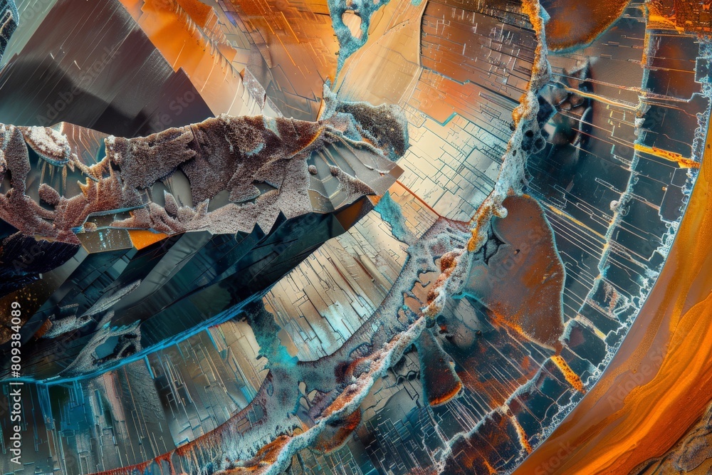 A microscopic view of steel undergoing heat treatment The crystalline ...