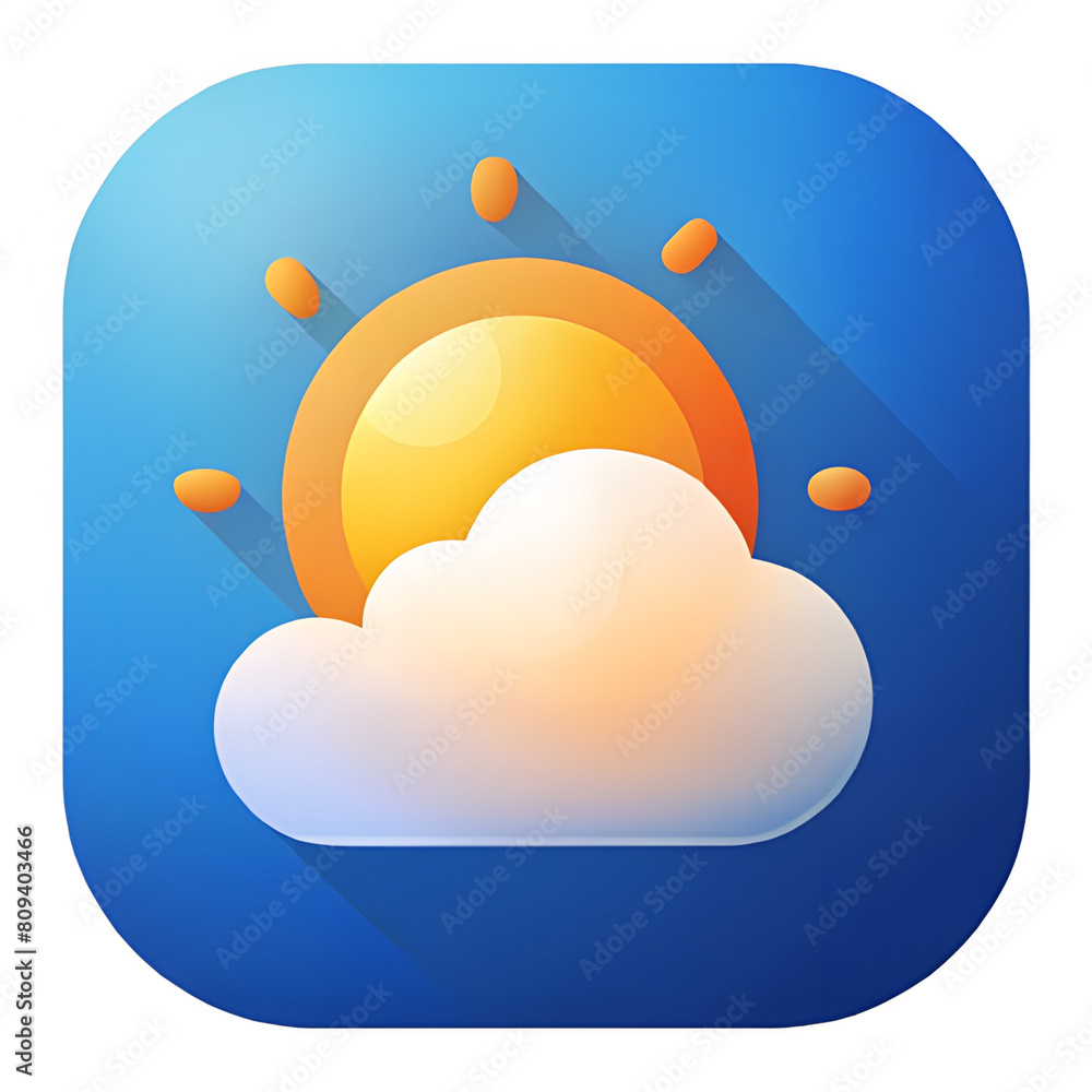 Weather logos on transparent background. User Interface Element for ...