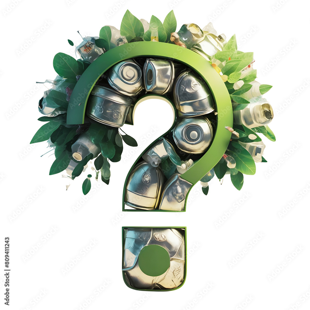 question mark with leaves, eco-friendly grass question mark, and ...