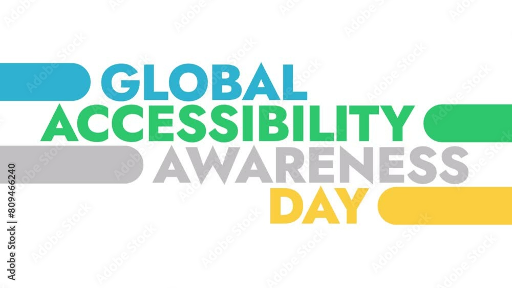 Global Accessibility Awareness Day colorful motion graphics seamlessly ...