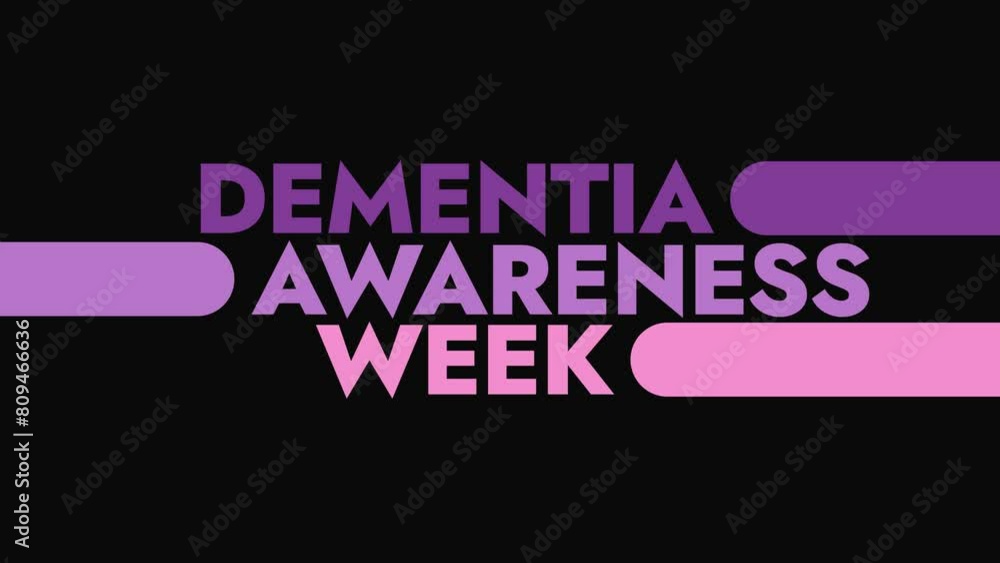 Vidéo Stock Dementia Awareness Week colorful motion graphics seamlessly ...