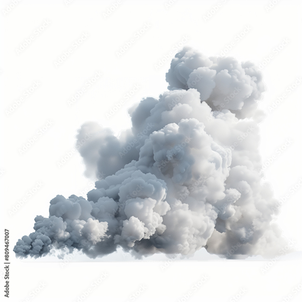 "Cloudy Steam Effects 3D Render PNG, White Background, No Content ...