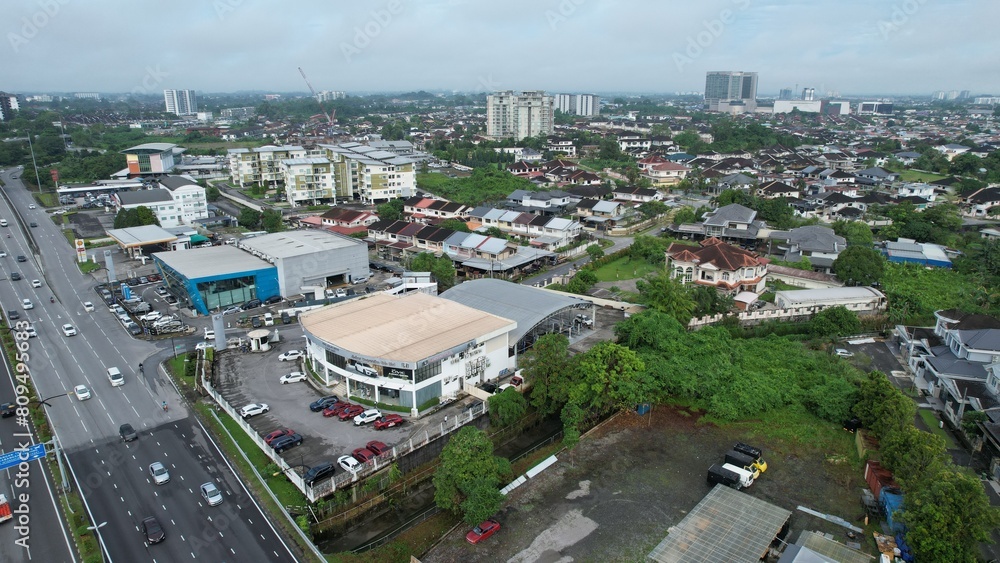 Kuching, Malaysia - May 9 2024: Aerial View of Galacity, Emporium and ...