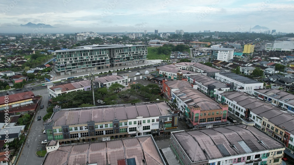 Kuching, Malaysia - May 9 2024: Aerial View of Galacity, Emporium and ...