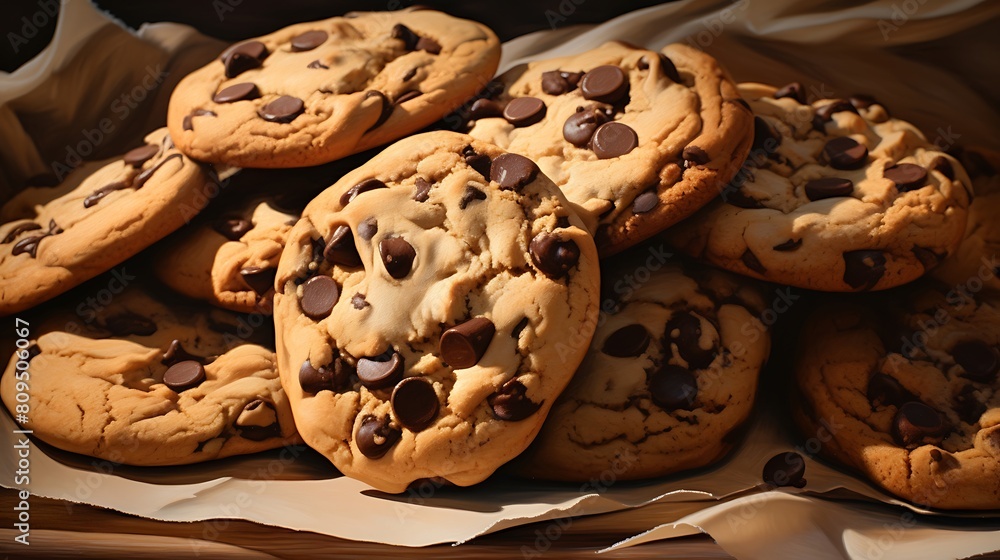 A Hyper-Detailed Image Showcasing the Crisp Texture of Cookies ...