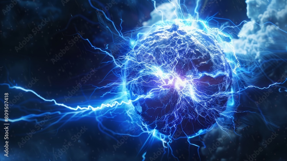 science sphere plasma nuclear power fusion abstract glowing energy ...