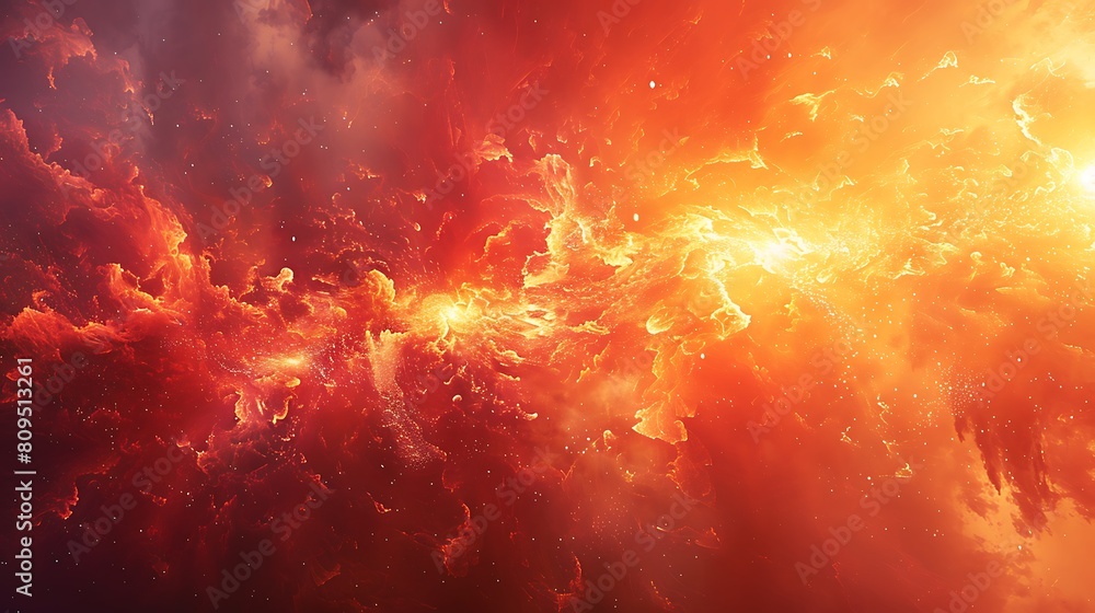 A minimalist depiction of a fiery explosion, using stark, simple lines ...