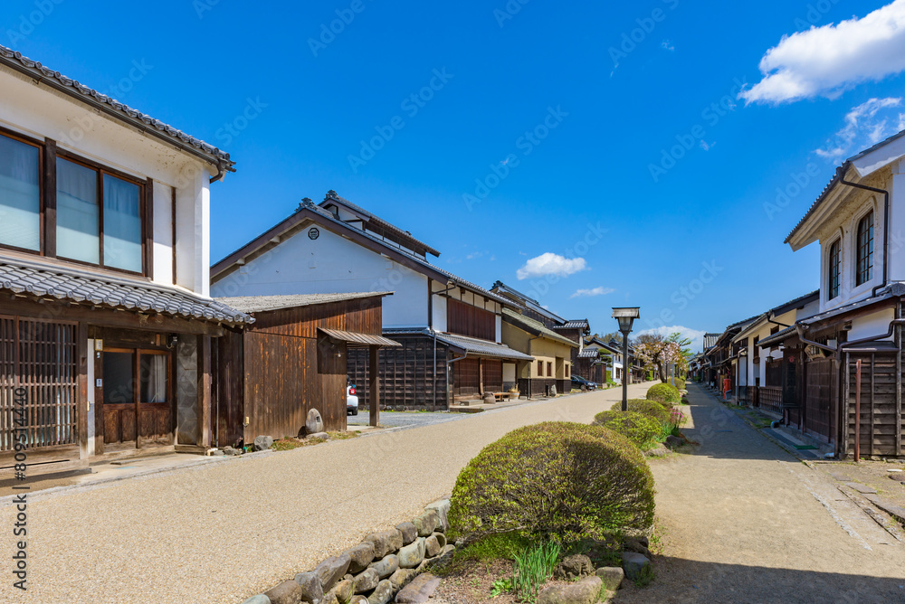 Street view of the Unnojuku, Tomi City, in Nagano Prefecture, Important ...