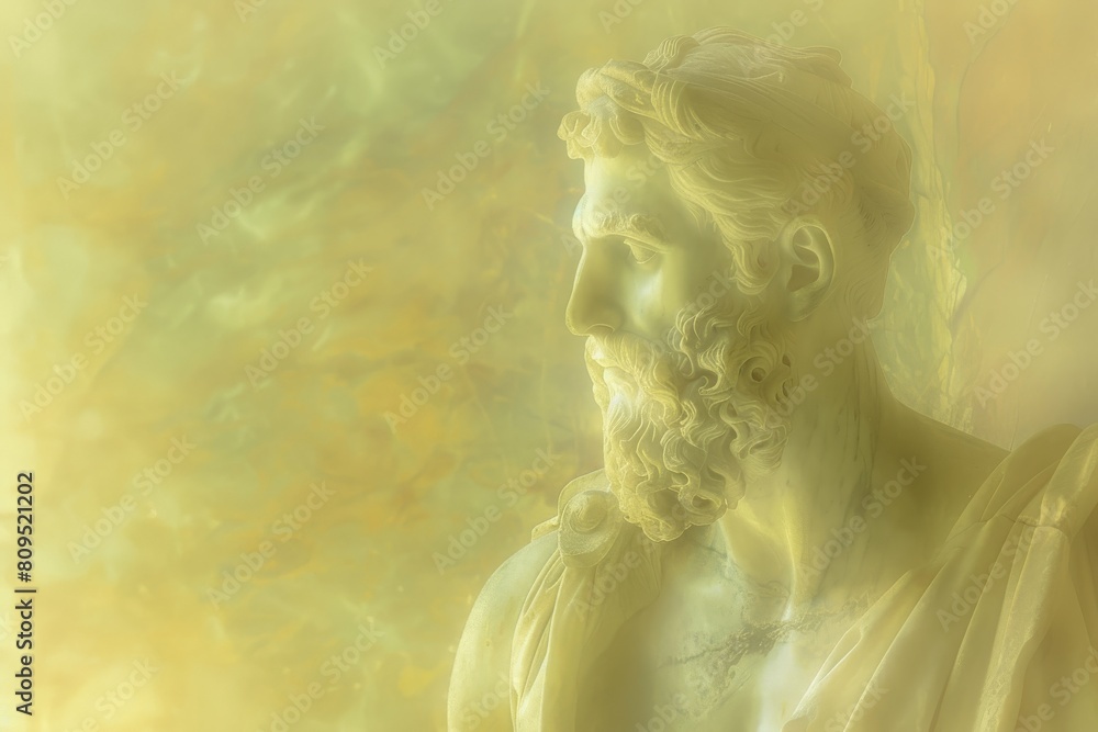 Abstract classic stoic ancient greek, roman sculpture. Portraying a ...