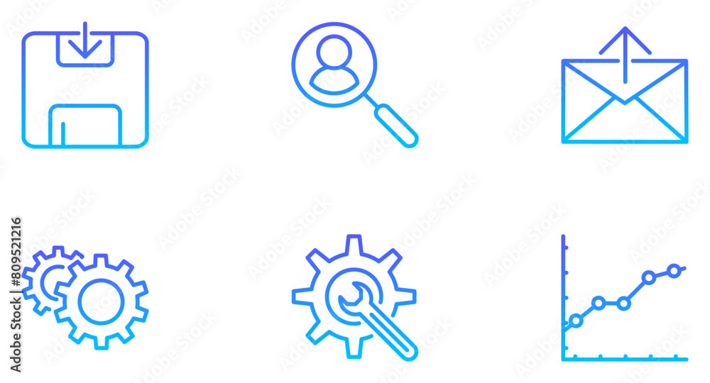 Admin Dashboard Line Gradient icon pictogram symbol visual illustration ...