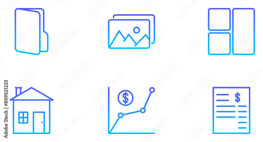 Admin Dashboard Line Gradient icon pictogram symbol visual illustration ...