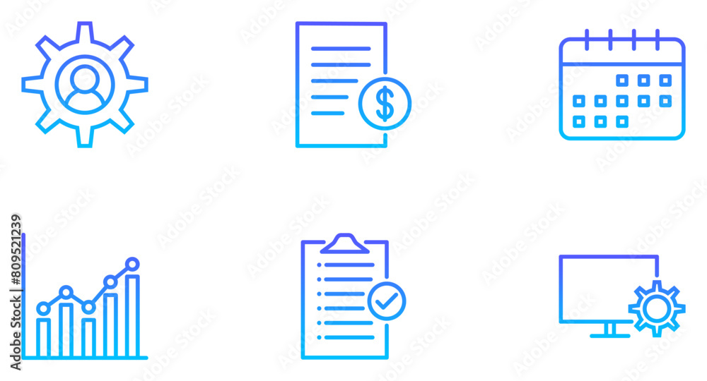 Admin Dashboard Line Gradient icon pictogram symbol visual illustration ...